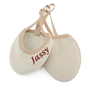 Jassy Rhythmic Gymnastics Beginners Toe Shoes for All Ages -Kids-Teens-Adults- MS02 (Small, Bisque)
