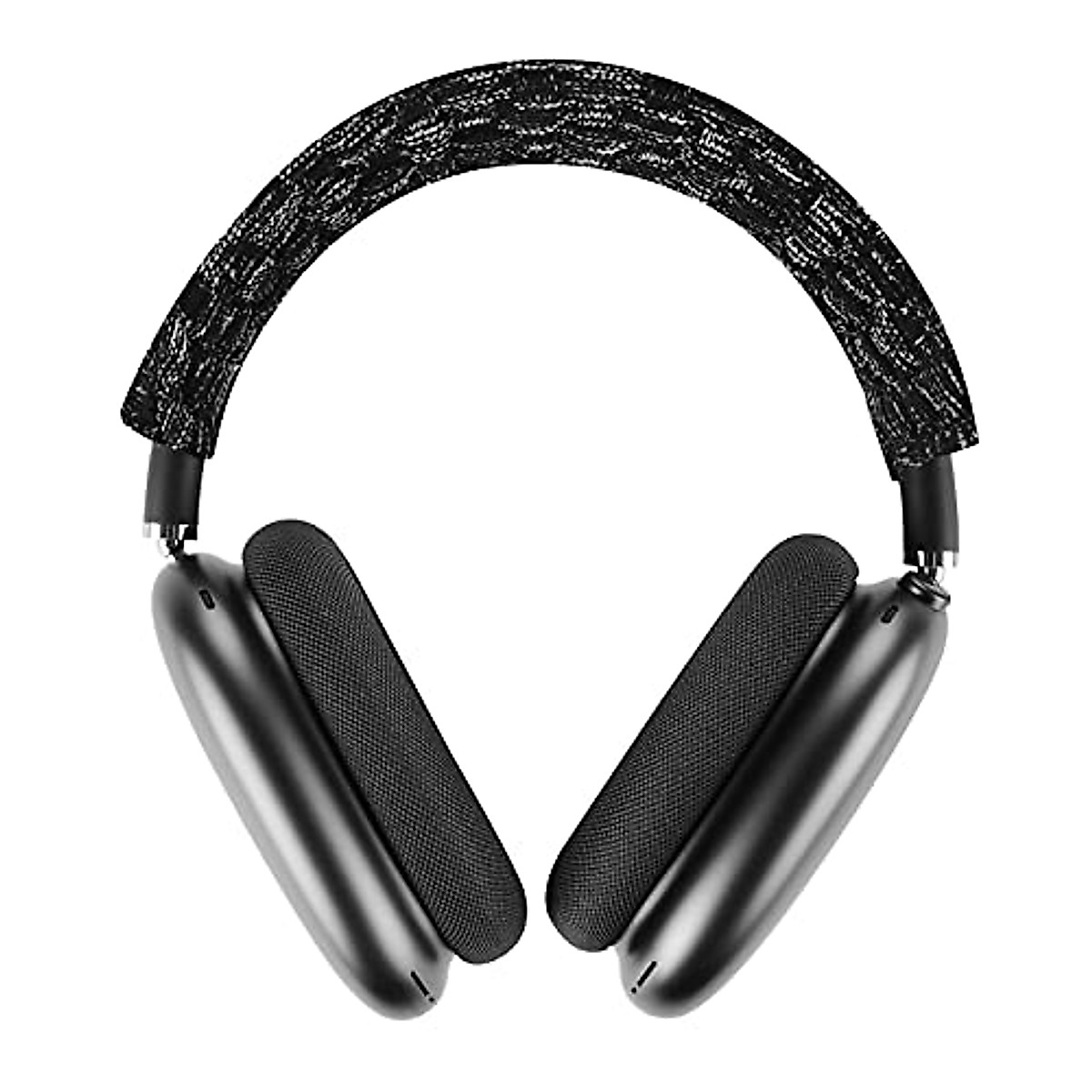 Geekria Knit Fabric Headband Cover, Compatible with AirPod Max Headphones/Headband Cushion Pad Protector, Replacement Repair Part, Easy DIY Installation (Black)