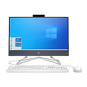 HP All-in-One Desktop Computer 21.5 FHD Screen/ Intel Celeron G5900T/ 4GB DDR4 RAM/ 256GB SSD/DVD-Writer/AC WiFi/HDMI/Bluetooth/Blue/Windows 10 Home (Renewed)