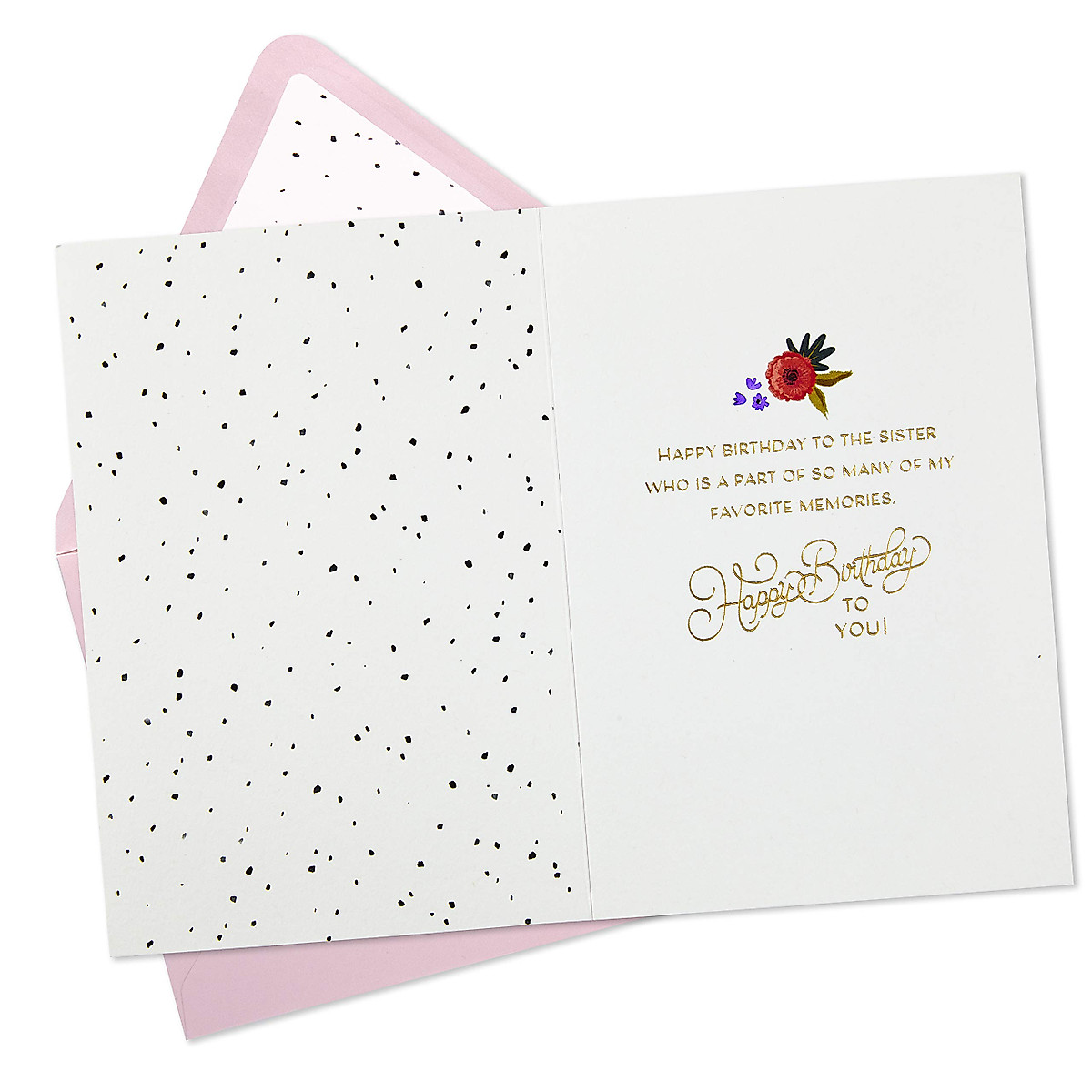 Hallmark Signature Birthday Card for Sister (Elegant Cake)