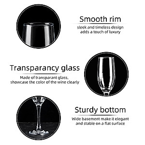 UMEIED Champagne Glasses, Set of 12 Champagne Flutes with Classic Shape, Long stem Sparkling Wine glasses for Wedding, Restaurant, Bar, Wine Toasting, Clear