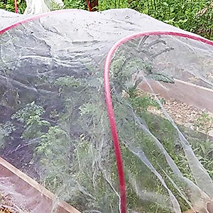 Huouo Mosquito Bug Insect Bird Net with Sewn Edges - 10 Ft x 20 Ft Barrier Hunting Blind Plant Cover Garden Mesh Netting for Protect Your Vegetables, Fruits, Flower & Trees