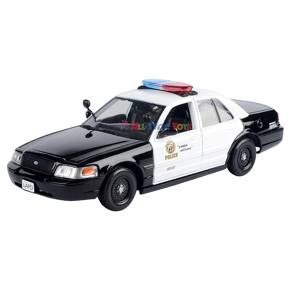 Motormax 2010 Ford Crown Victoria Police Interceptor LAPD Los Angeles Police Department 1/24 Diecast Model 76946 by All Star Toys