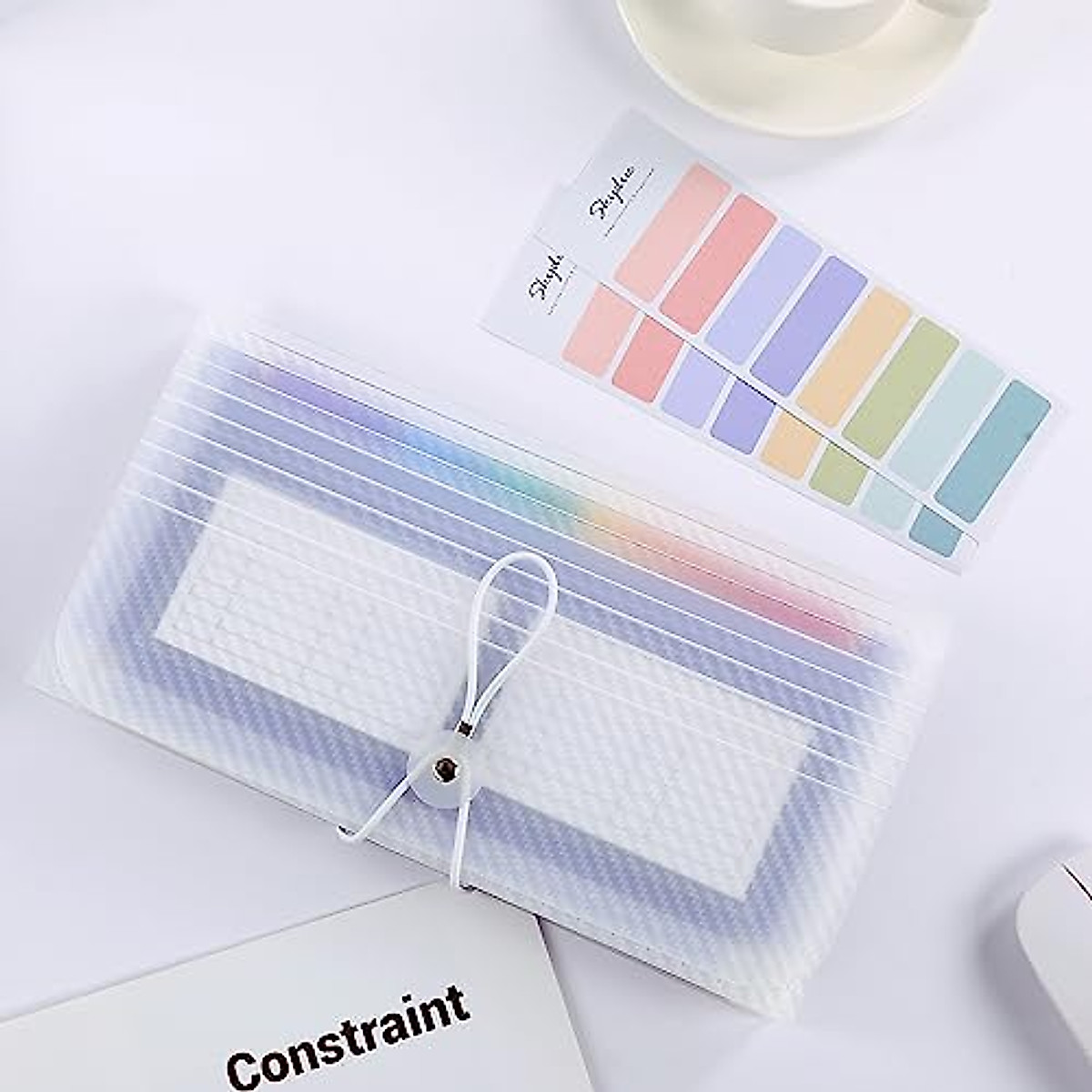 SKYDUE Receipt Coupon Organizer Holder, 13 Pockets Small Accordion File Organizer, Expanding File Folder for Envelope, Bill, Check Tax. 10 * 5.5 Inches