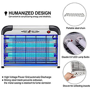 Electric Bug Zapper/Pest Repeller Control-Strongest Indoor 2800 Volt UV Lamp Flying Fly Insect Killer Files Killer Repellent Traps Eliminator Catcher Lure Zap Kills Mosquito