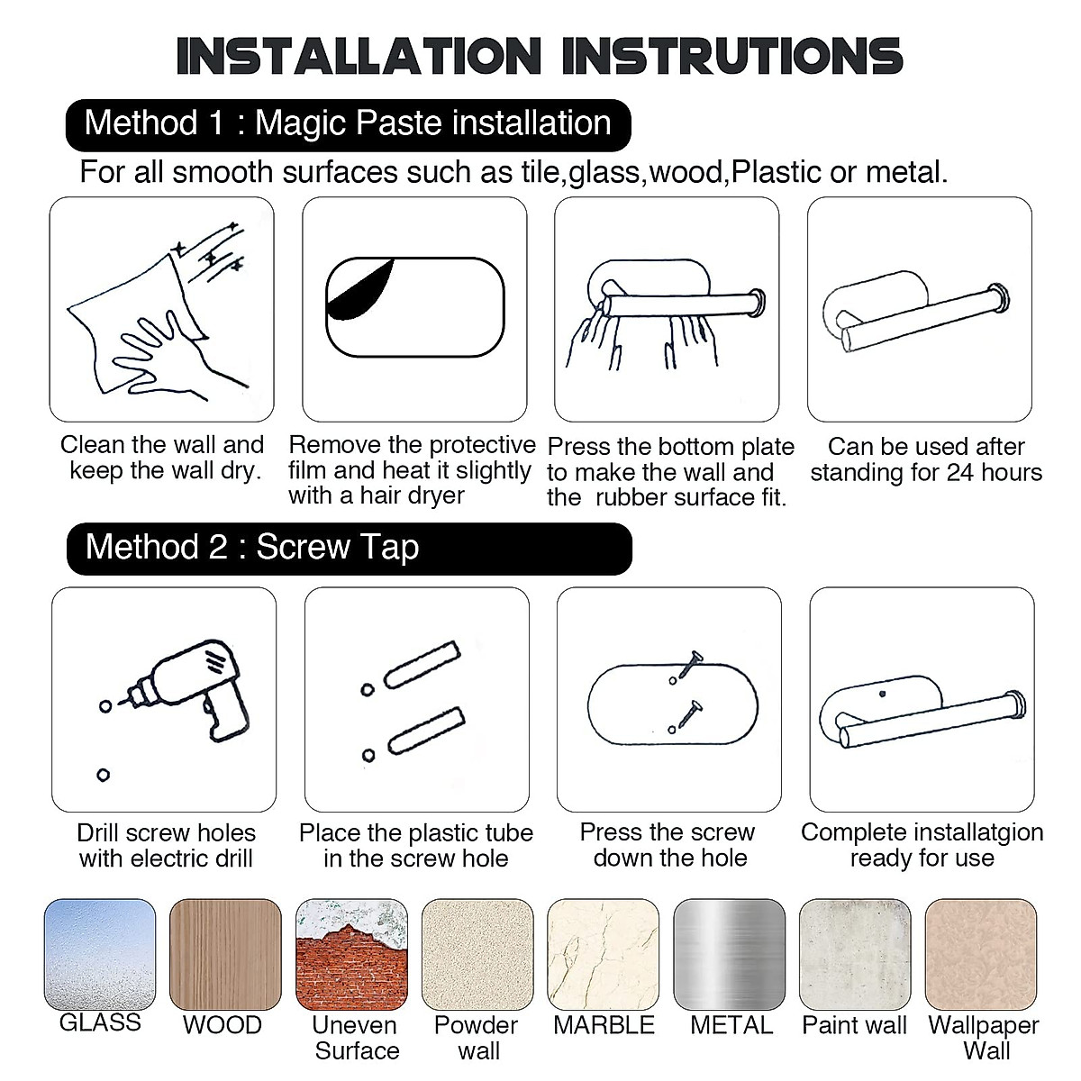 PRANAHEART Self Adhesive Paper Towel Holder, Under Counter Paper Towel Holder for One Handed Operation (Silver)