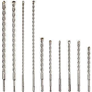 Rotary Hammer SDS Plus Drill Bits & Chisels Set- 20Pcs Concrete Masonry SDS Plus Drill Bits with Portable Plastic Box- SDS Plus Shank Fits Rotary Hammer