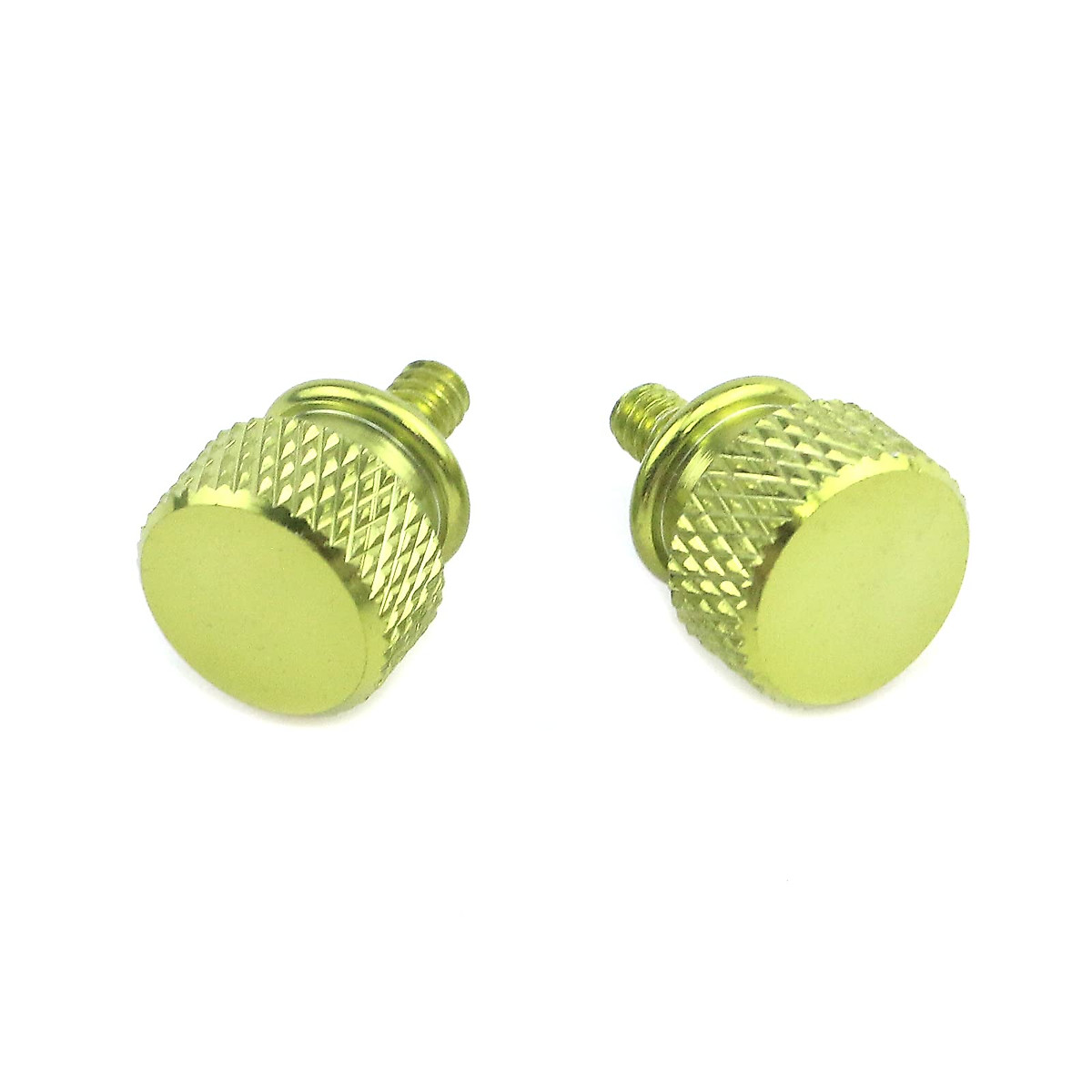 Coshar 10Pcs 6#-32 Computer Case Thumbscrews M3.5 Anodized Aluminum Screws Threaded Knurled Head Thumbscrew for Desktop Computer Cover Hard Drives Slots DIY - Green