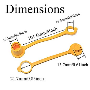 Pro Bamboo Kitchen 2 Sets Propane Joint Thread Protector 3/8" Dust Cap and Plug of Quick Valve Gas Quick Disconnect and Connect Dust Plug