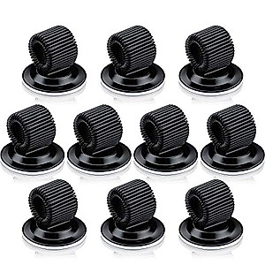 Pen Holder Clips Manganese Steel Pen Holder Self Adhesive Pen Pencil Organizer with Adjustable Spring Loop for Refrigerator Whiteboard Erase Board and Bulletin Board Map (10)