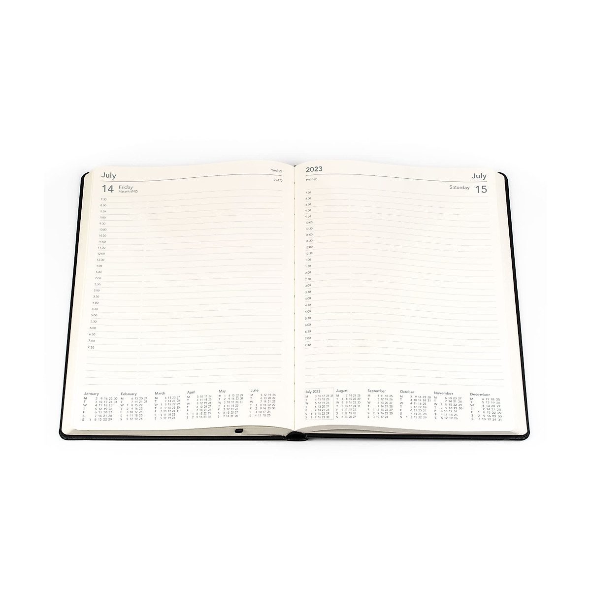 Collins Legacy Daily Planner 2024 Diary - Page A Day Diary - Soft Touch Flexible Cover Daily Calendar 2024 - A4 Size Size Agenda 2024 (Black)