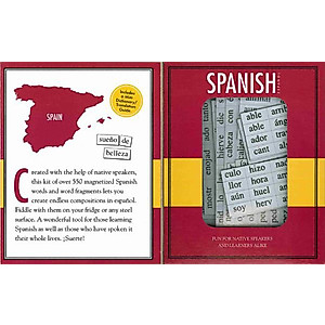 Magnetic Poetry - Spanish Kit - Words for Refrigerator - Write Poems and Letters on The Fridge - Made in The USA