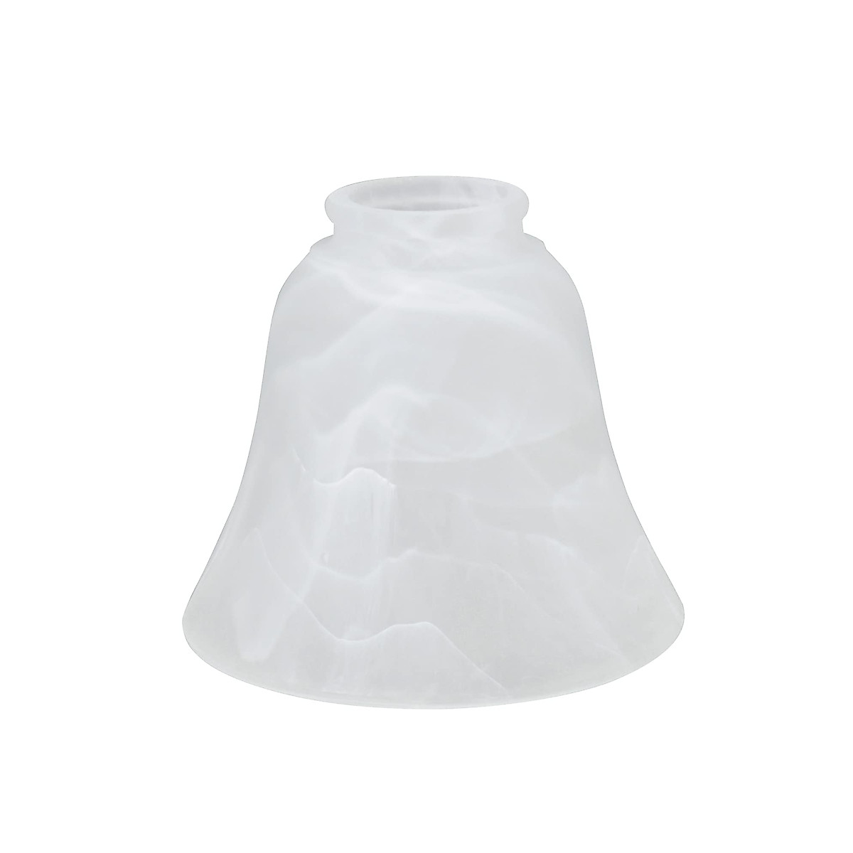 Aspen Creative 23027-4A Transitional Alabaster Bell Shape Ceiling Fan Glass Shade.2-1/8"Fitter.Size:5-3/8"D x 4-3/4"H.4Pcs/Pack