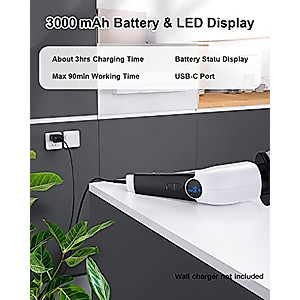 Electric Spin Scrubber, Leebein 2023 Cordless Cleaning Brush with 8 Replaceable Brush Heads & Adjustable Extension Handle & 3 Rotating Speeds, Power Cleaning Brush for Bathroom/Tub/Floor/Tile/Car