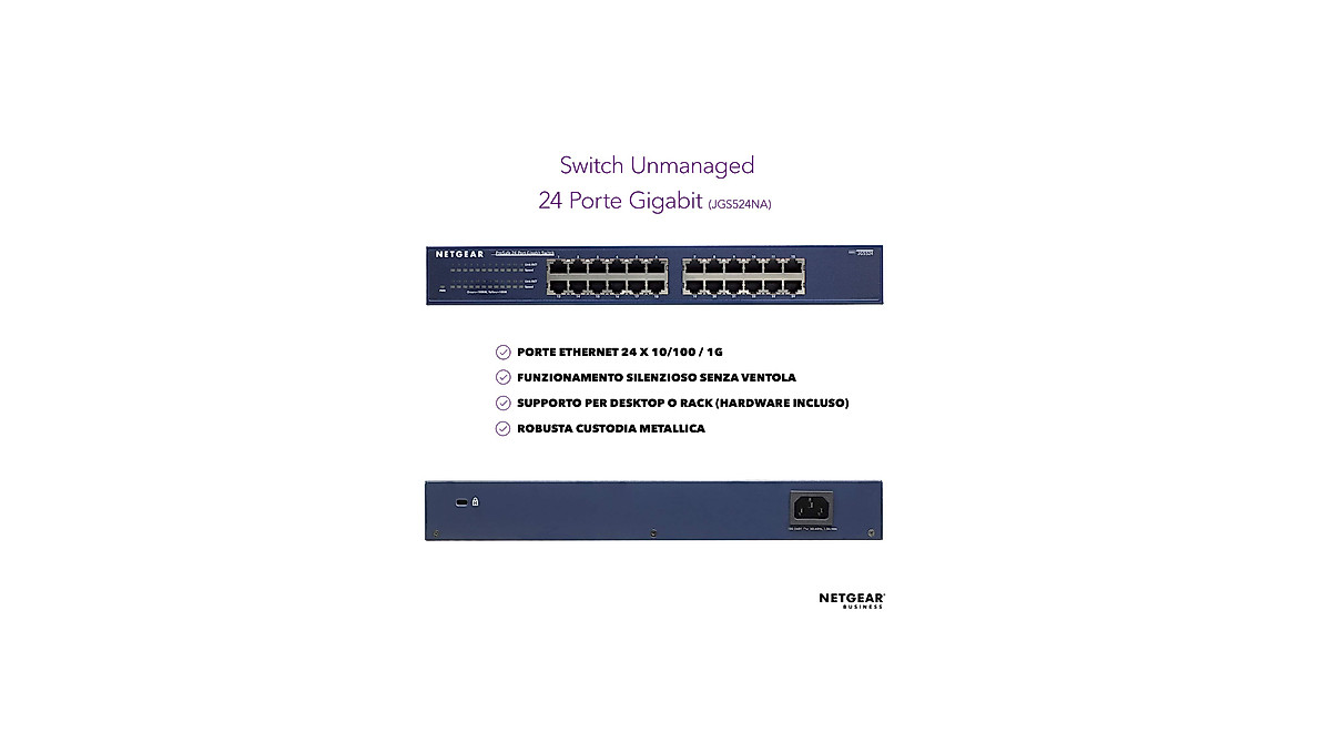 Netgear JGS524 24 Port Gigabit Switch - Fast Networking