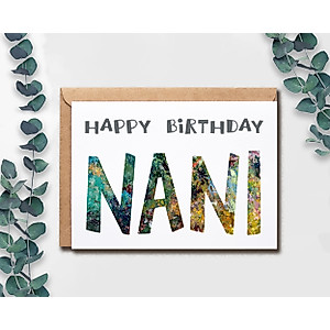 Happy Birthday Nani - Nani Birthday Card - Nani Card - Card For Nani Modern - Nani Birthday Card - Card For Nani