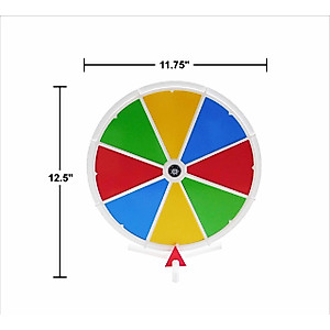 Spinning Prize Wheel 12” Color Face Dry Erase Spin Wheel
