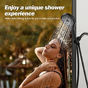 Shower Head with handheld, High Pressure Shower Head Set with Hose Adjustable Bracket Rubber Washers