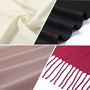 6 Pcs Women Scarf Shawl Bulk Wedding Soft Wraps and Scarf Bridesmaid Shawl, Wedding Shawl Scarves with Fringes for Women Gift(Multicolor)