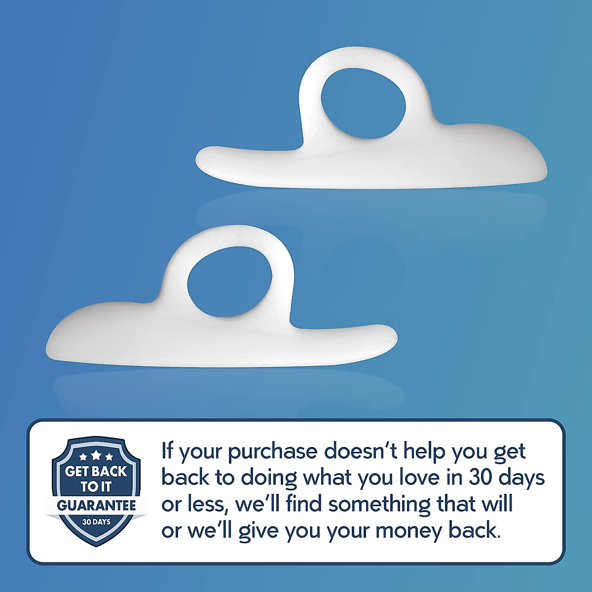 Dr. Frederick's Original Hammer Toe Gels - 2 Pairs - Hammer Toe Support Crest for Women & Men - Joint Realign - Cushion, Support & Temporary Splint - Crooked, Claw, Toe Brace - White - 1 Loop Design