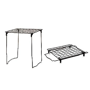 Mind Reader BORGLOCK-BLK Freestanding, 12.5 Inch Wire Shelf, Accessories Shelving Unit, Foldable, Portable, Ideal for School, Work and Gym Lockers. Holds up to 30 pounds, Black Metal