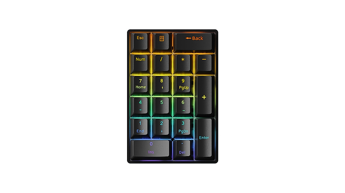 TISHLED Wired Mechanical Numpad | Brown Switches, RGB Backlit