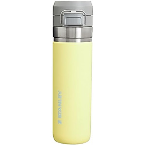 Stanley Quick Flip GO Water Bottle 24 oz | Push Button Lid | Leakproof and Packable for Travel and Sports | Insulated Stainless Steel | BPA-Free | Pomelo