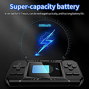 LILYRIN Retro Portable Mini Handheld Game Console 8-Bit 3.0 Inch Color Screen LCD Game Player Built-in 500 Games-Green