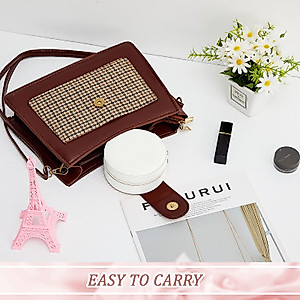 12 Pcs Travel Jewelry Case Bridesmaid Gift Boxes Jewelry Travel Organizer Small Round Jewelry Box Mini Storage Box(White)