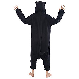 Spooky Black Cat Kigurumi (Adult Mid Night Cat)