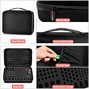 Comecase Hard Battery Organizer Storage Box with Hard Carrying Case for Oculus Quest 2 All-in-One VR Gaming Headset and Touch Controllers - 2 Pack