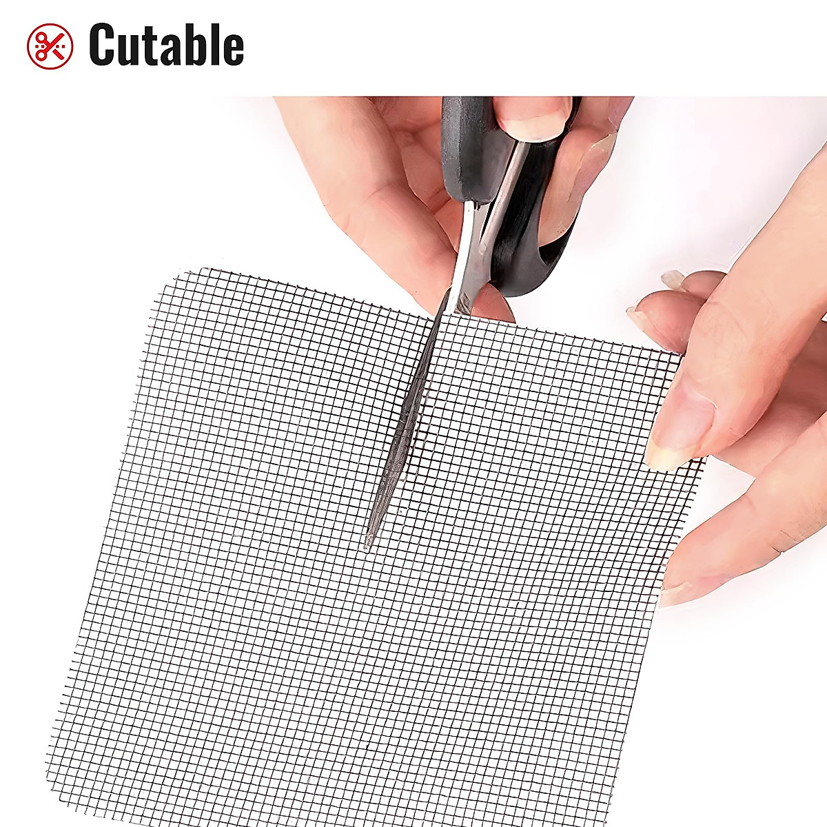 Window Screen Repair Patch, 10 Patches, 4"x 4"(10cm x 10cm), Black, 3-Layer Strong Adhesive Window Screen Mesh Tape, Repair Kit for Window and Door Screen Tears Holes