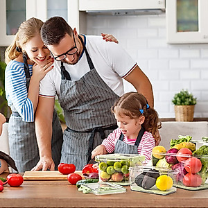 Fruit Storage Containers for Fridge 3 Pack Vegetable Produce Saver Container Refrigerator with Lid & Removable Tray Air Vents, Time Remember, BPA-Free Kitchen Organizer Bins Lettuce Salad Berry Keeper