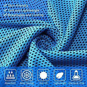 BBTO 100 Pack Cooling Towel Microfiber Ice Towel Cold Sports Towel Neck and Face Breathable Chilly Sweat Towels for Gym Yoga Golf Workout Beach Accessories, 32 x 12 Inch(Multicolor)