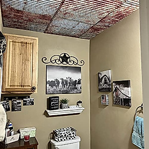 From Plain To Beautiful In Hours 261 Ridged Metal PVC 2' x 4' Lay-in Ceiling Tile (Covers / 8 sq.ft), Old Tin Roof, 1 Piece