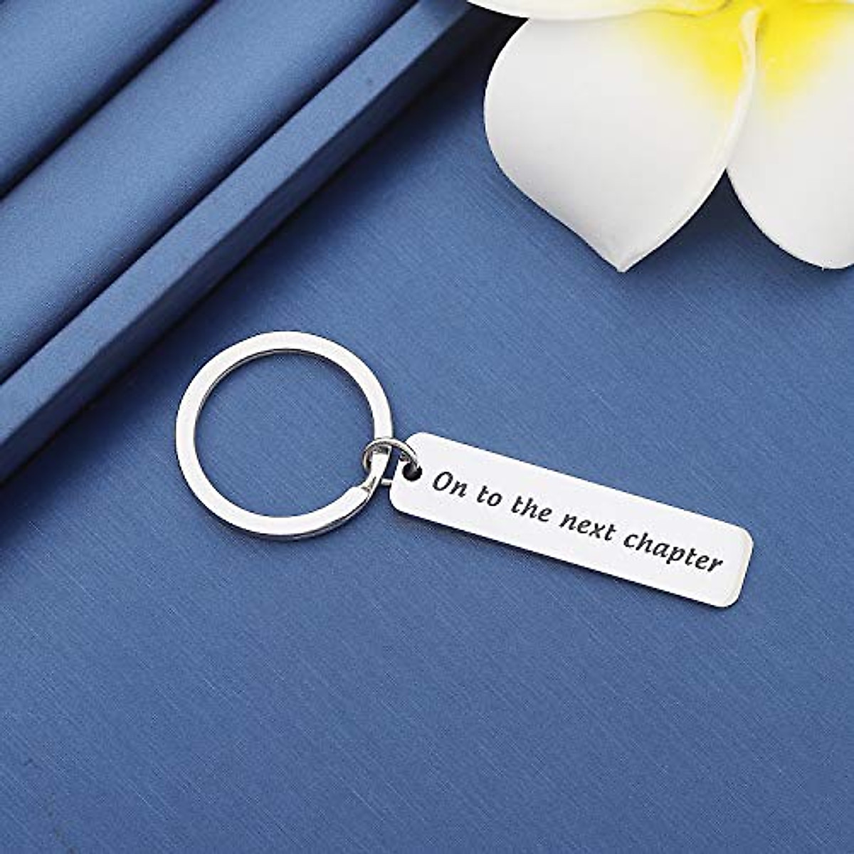 MYOSPARK On To The Next Chapter Keychain Bookmark Retirement/Graduation/Divorce/Farewell/New Job/Book Lover Gift (On To The Next Chapter)