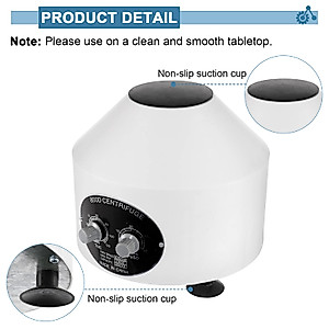 POWLAB Electric Centrifuge Machine Desktop Laboratory Benchtop Centrifuges Lab Medical Practice with Timer and Speed Control - Low Speed,4000 RPM, Capacity 20 ML x 6-110v