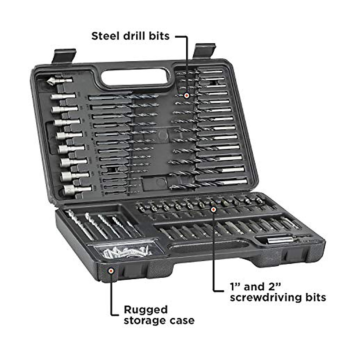 BLACK+DECKER Screwdriver Bit Set / Drill Bit Set, 109-Piece (BDA91109)