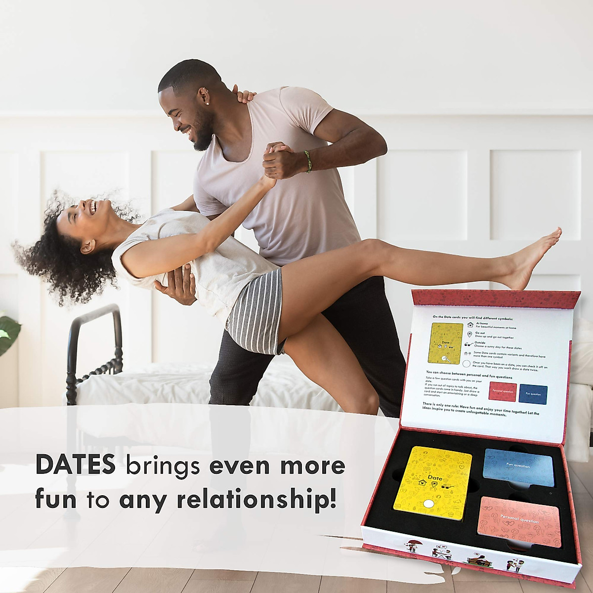 The Perfect Couples Gift for Anniversary, Valentines Day, Christmas, Wedding or Birthday - For Partner, Husband, Wife, Him, Her, Men, Women - Over 100 Date Night Ideas and Question Cards!