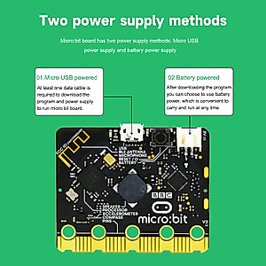 BBC Micro:Bit V2 Development Board Starter Kit and Micro bit V2 STEM Robotic for Kids
