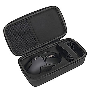 Aproca Hard Travel Storage Case Compatible with Logitech G502 Proteus Spectrum RGB Tunable Gaming Mouse(Black-Large.)