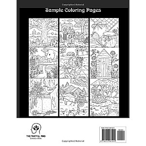 Farmhouse Coloring Book: Easy Countryside Designs with Cute Farm Animals, Beautiful Flowers and Relaxing Landscapes for Stress Relief and Relaxation