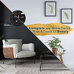 HOP SKIP Cat Moon Shelf - Crystal Display Shelf - 15.75” x 2.76” - Cat Moon Trinket Shelf - Crystal Tower - Cat Gifts for Cat Lovers - Room Décor