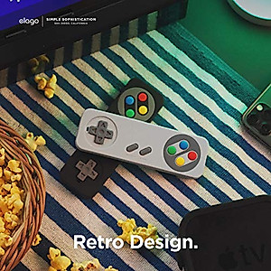 elago R4 Retro Apple TV Remote Case Compatible with Apple TV Siri Remote 1st Generation - Classic Controller Design [Non-Functional], Lanyard Included [US Patent Registered] (Light Grey)