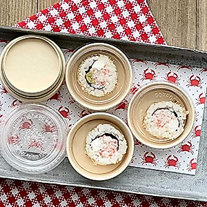 Outside the Box Papers 2 Ounce Souffle Cups and Lids - 100% Biodegradable and Compostable - 100 Pack