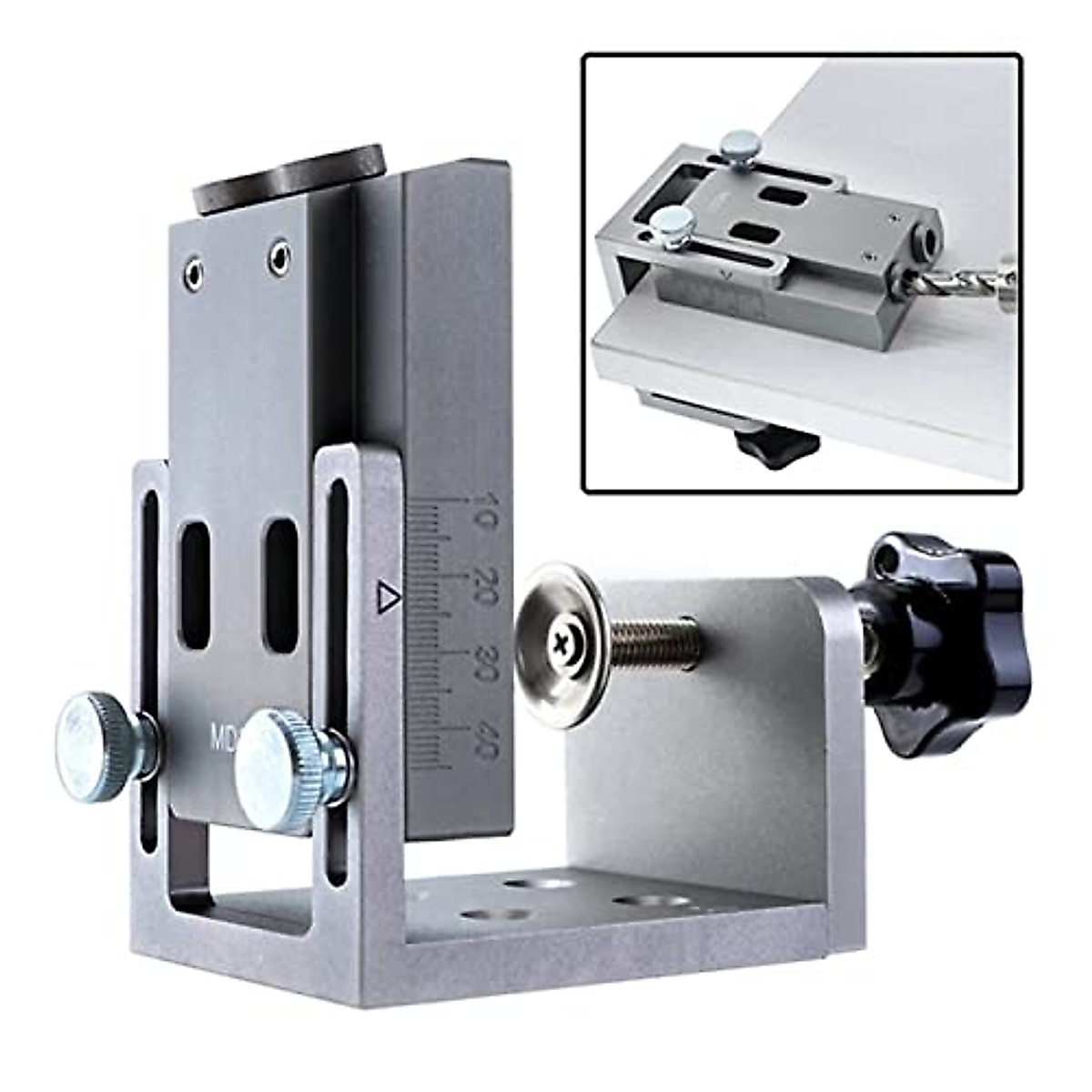 pocket screw jig MD21 Aluminum Alloy Pocket Hole Jig Kit With 9mm Step Drill Bit