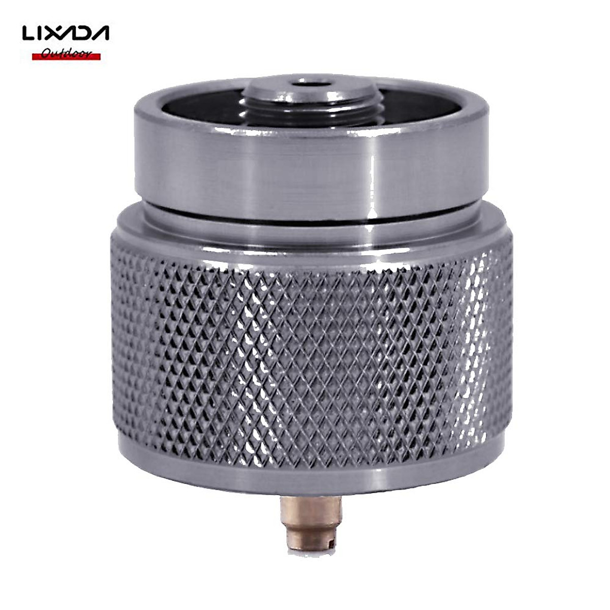 Lixada Camping Stove Adapter 1LB Propane Small Tank Input EN417 Lindal Valve Output/Propane Gas Tank Conversion Head Backpacking Stove Convert Connector, Silver