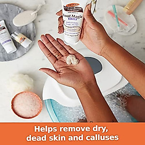 Palmer's Cocoa Butter Formula Foot Magic Exfoliating Foot Scrub with Vitamin E, Use With Foot Scrubber for Pedicure, For Dry, Cracked Feet, 2.1 Ounce