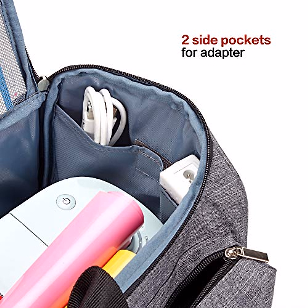 HOMEST Carrying Case Compatible with Cricut Explore Air 2, Cricut Maker, Die Cut Machine Tote, Grey (Patent Design)