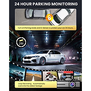 Blueskysea 4K Dual Dashcam with 32G TF Card, Front Rear Dash Camera Built-in GPS WiFi, Front 4K and Rear 1080P Dual Car Camera,3.16" Display,150° Wide Angle Car Camera with Sony-STARVIS Sensor